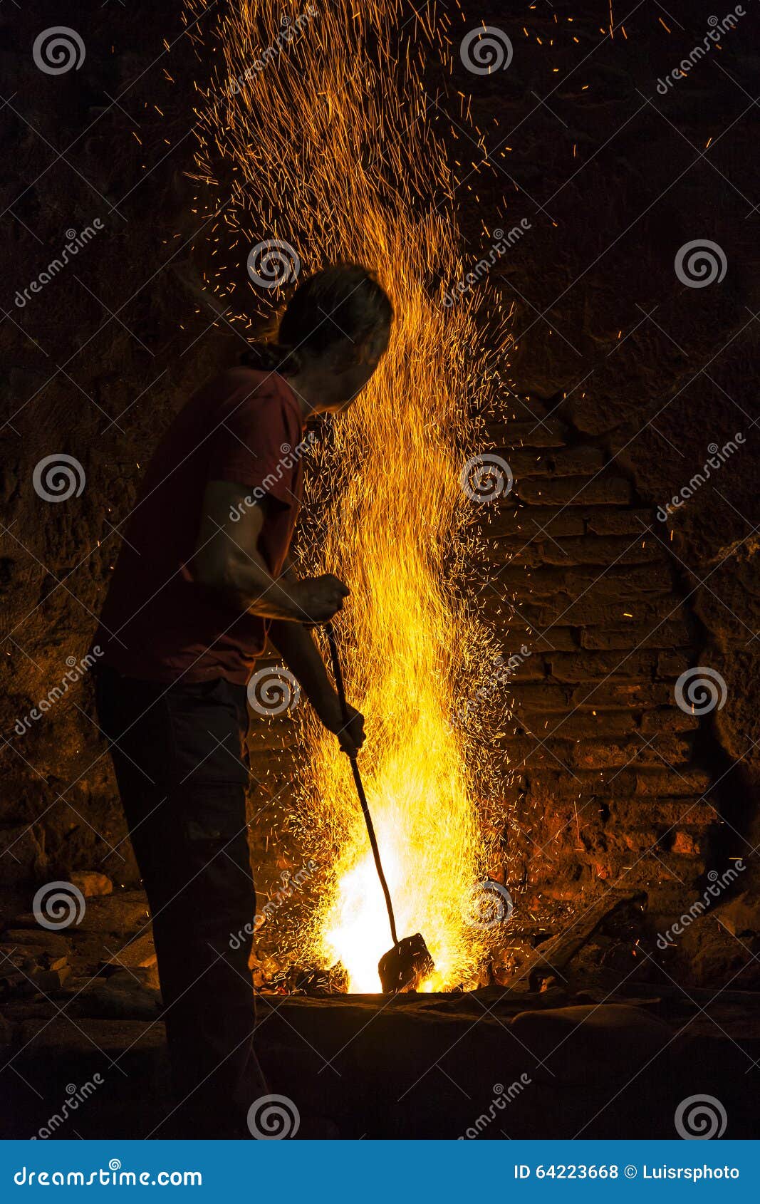 Blacksmith Working at the Forge Editorial Stock Photo - Image of ...