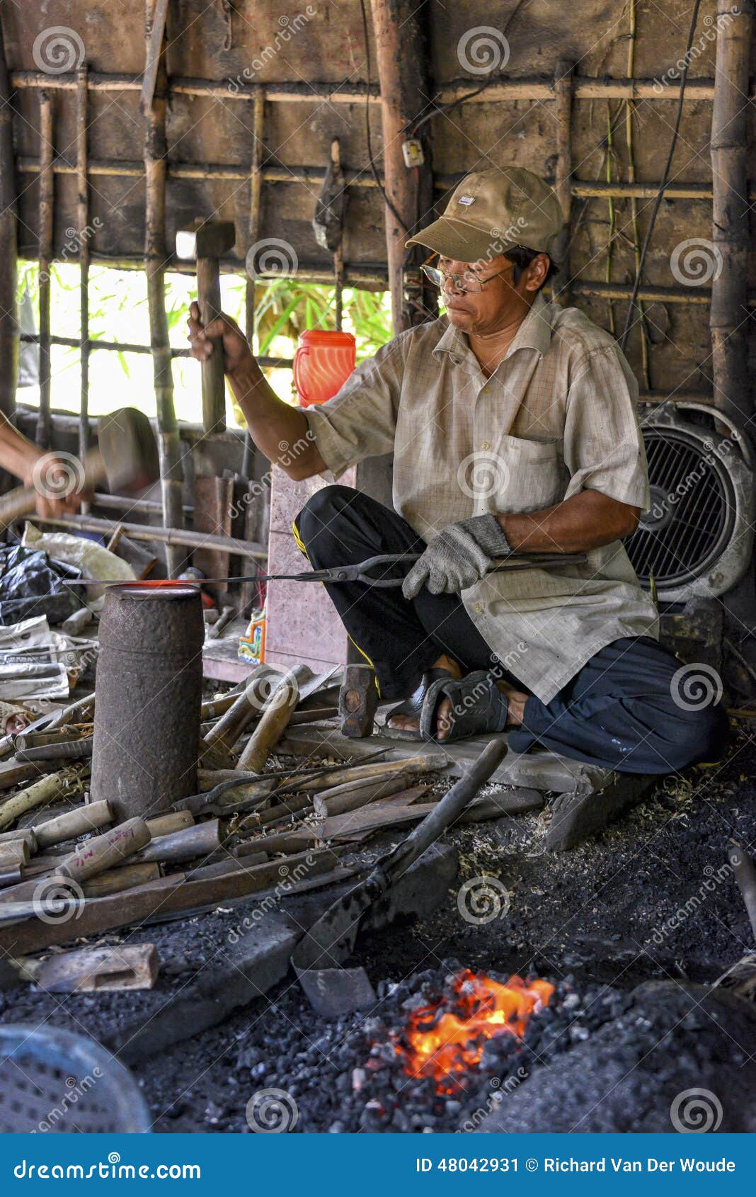 Blacksmith Working in His Smithy Editorial Photo - Image of central ...