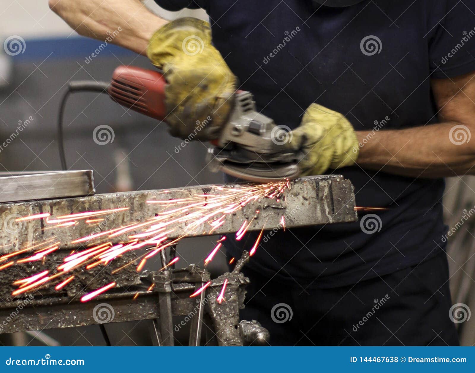 Blacksmith Working with Iron Stock Photo - Image of iron, sparkles ...