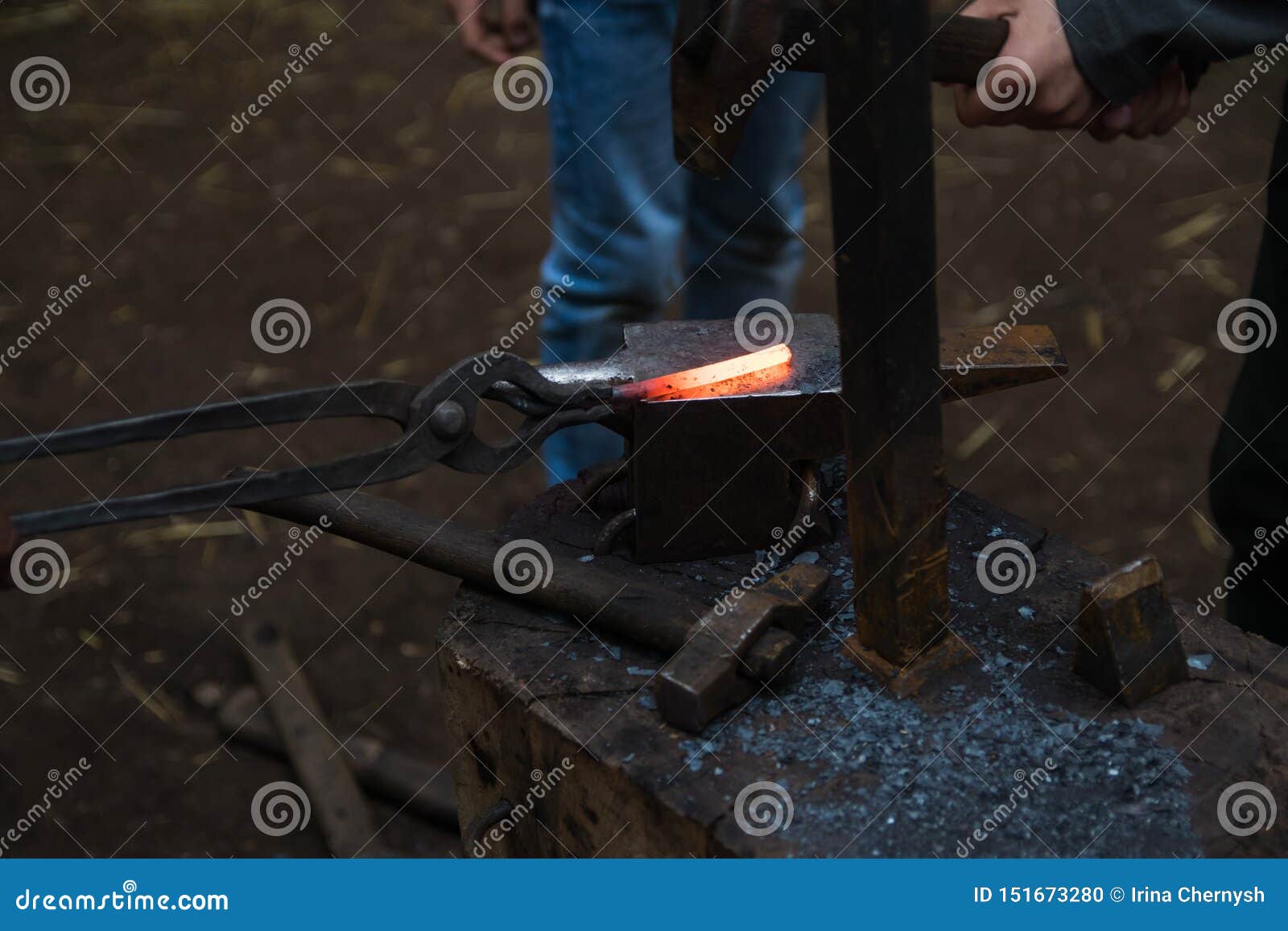 Forge, Blacksmith`s Work, Hot Metal Stock Photo - Image of century ...