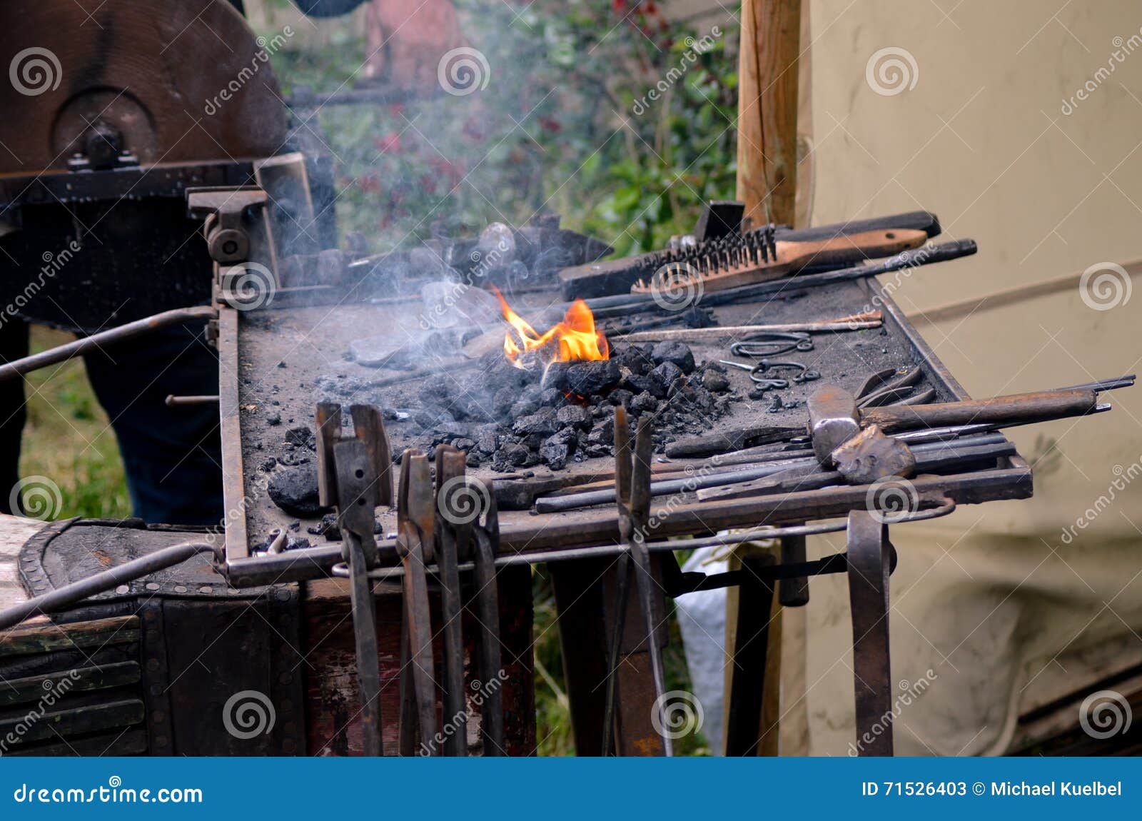 Blacksmith Working on Metal Medieval Stock Image - Image of industry ...