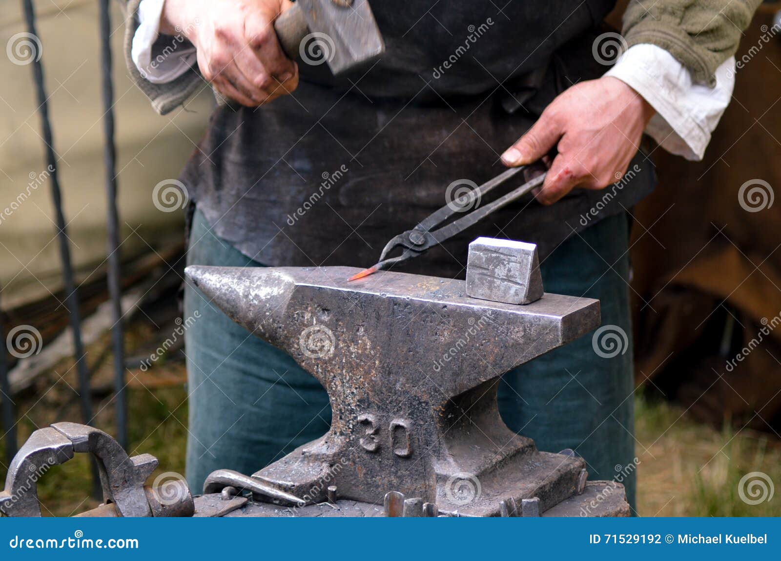 Blacksmith Working on Metal Medieval Stock Photo - Image of bright ...