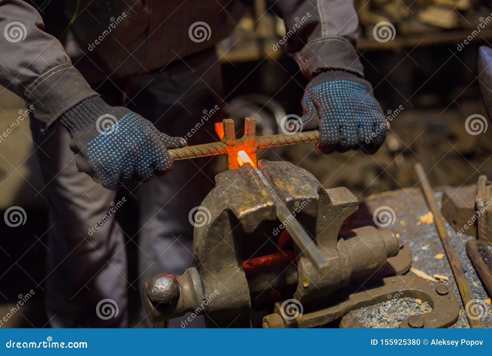 Blacksmith Working with Metal Stock Photo - Image of metalwork ...