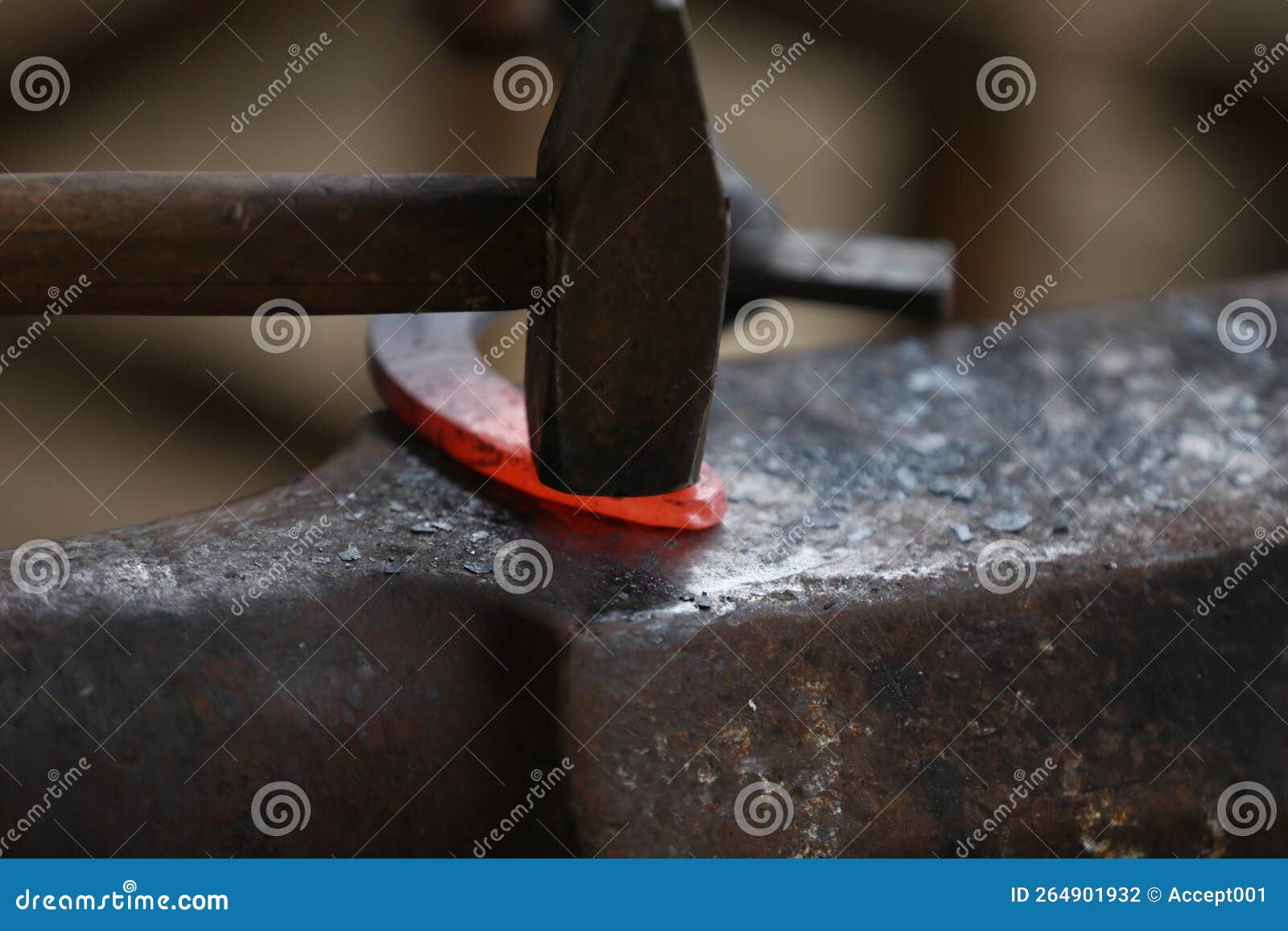 Blacksmith Working at Smithy Workshop Stock Photo - Image of handicraft ...