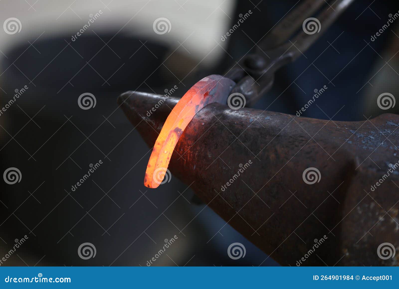Blacksmith Working at Smithy Workshop Stock Illustration - Illustration ...