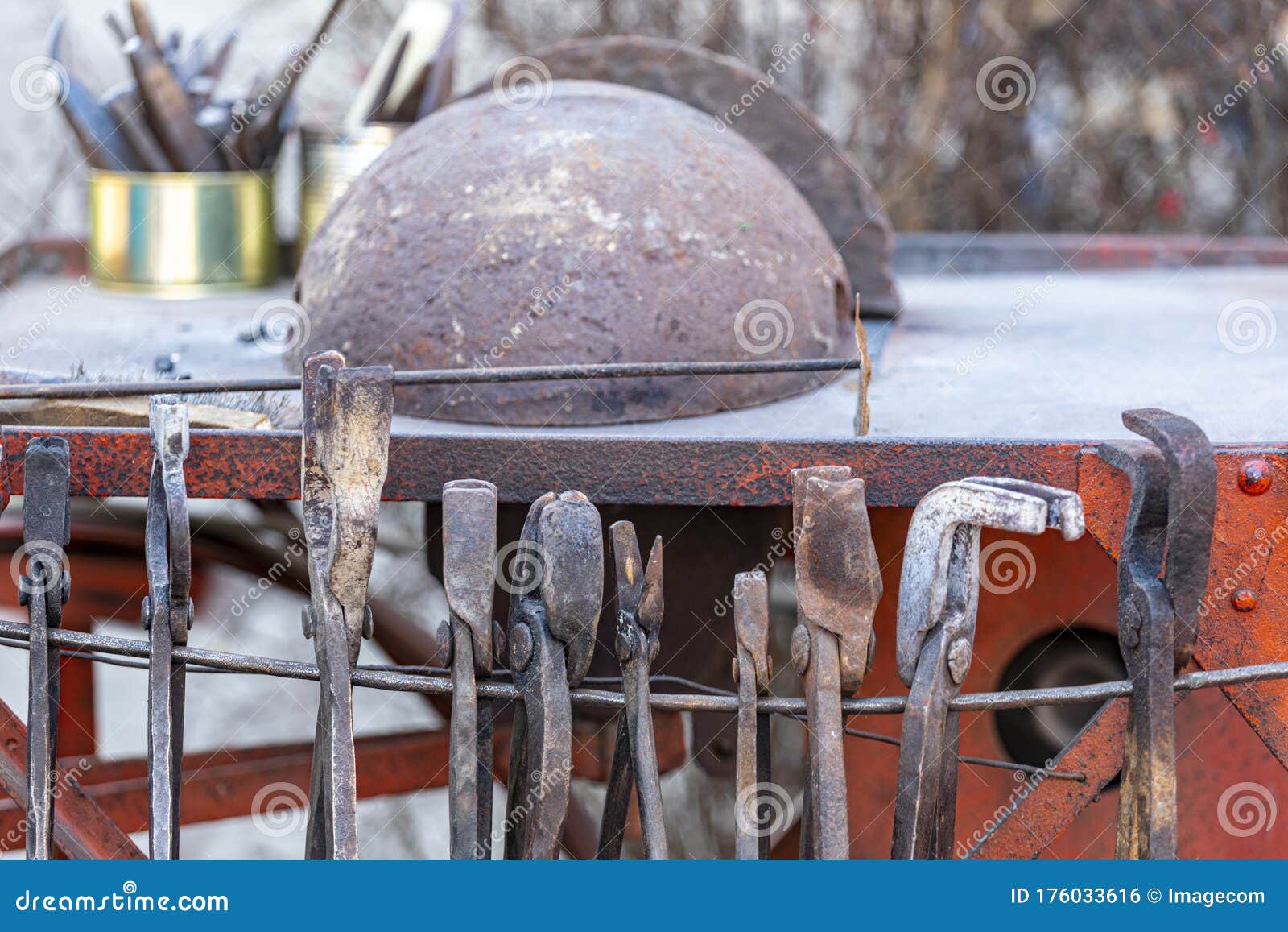 Blacksmithing from Medieval Times. Stock Photo - Image of craft ...