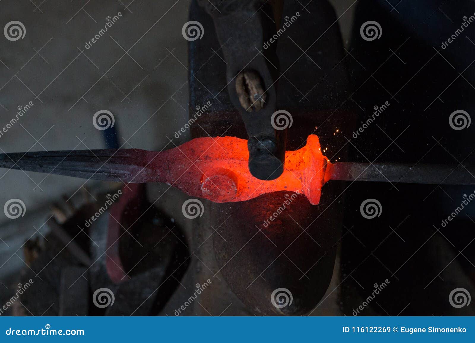 Blacksmiths Coals Burning for Iron Work Stock Image - Image of flame ...