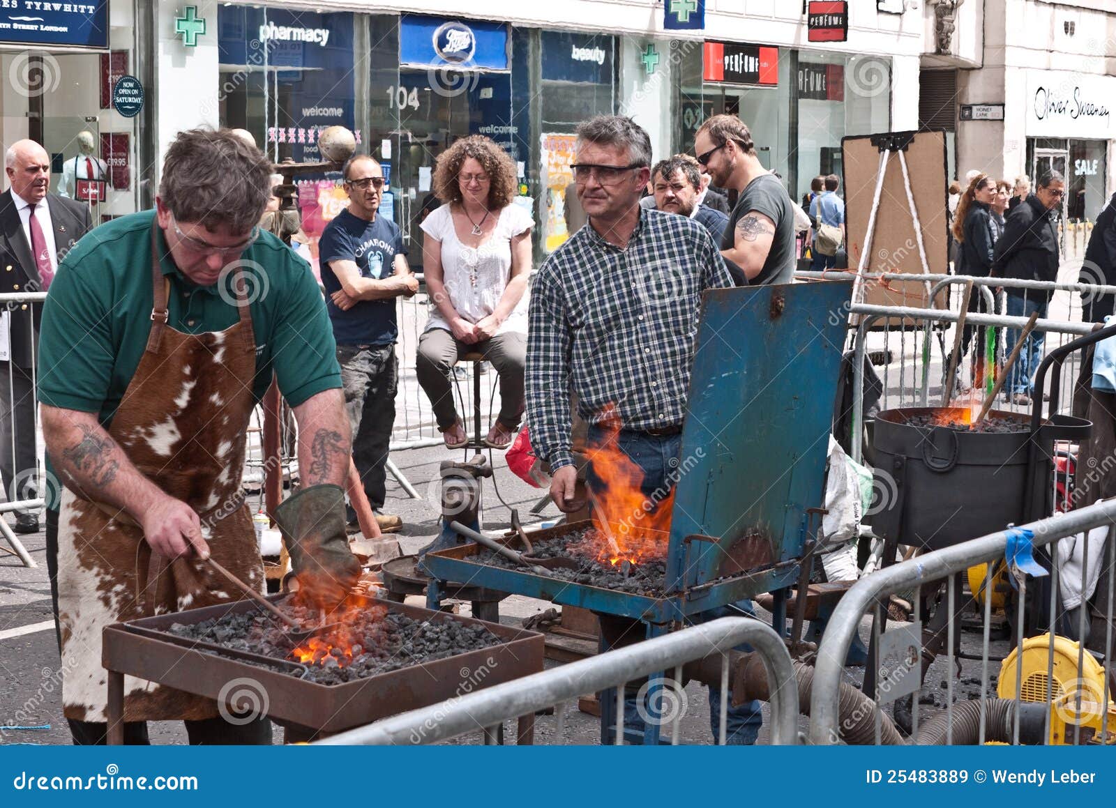 Blacksmiths Demonstrate Their Work. Editorial Stock Image - Image of ...