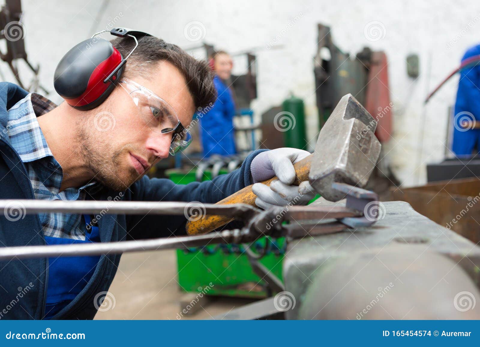 Blacksmiths Work In An Old Open-air Forge Royalty-Free Stock Photo ...