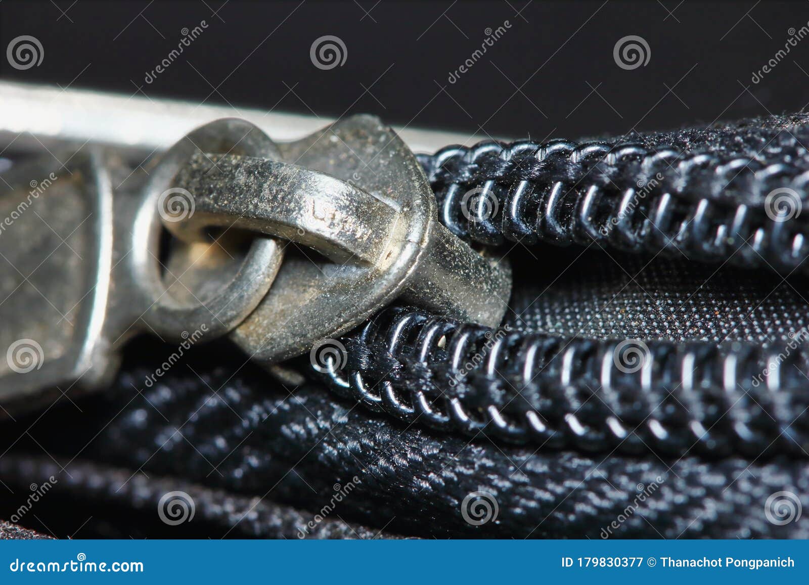 Cloth Texture and Zipper in Abstract Macro for Background Stock Image ...