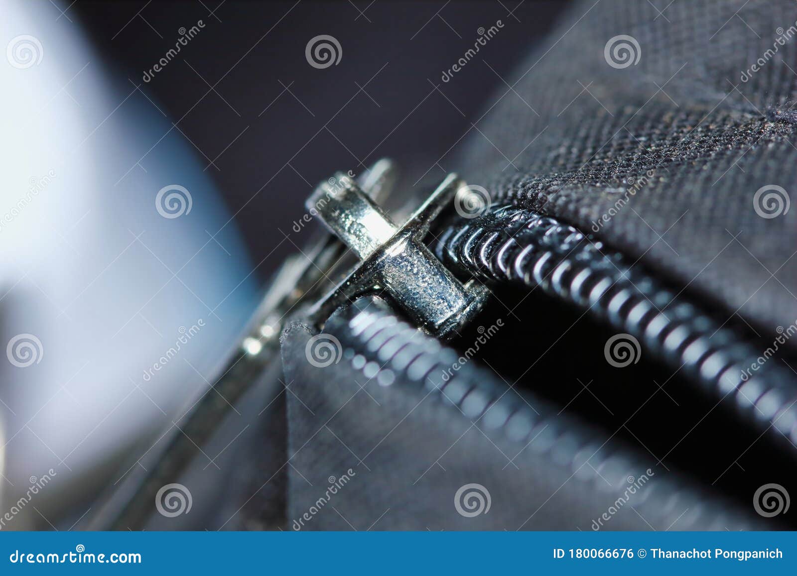 Cloth Texture and Zipper in Abstract Macro for Background Stock Photo ...