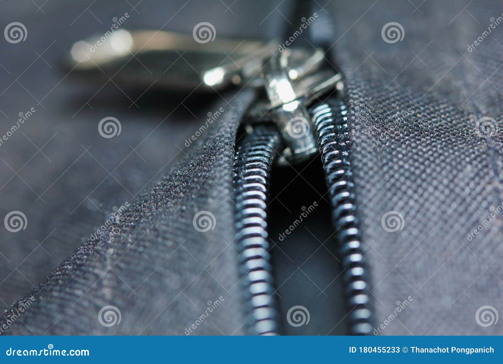 Cloth Texture and Zipper in Abstract Macro for Background Stock Image ...