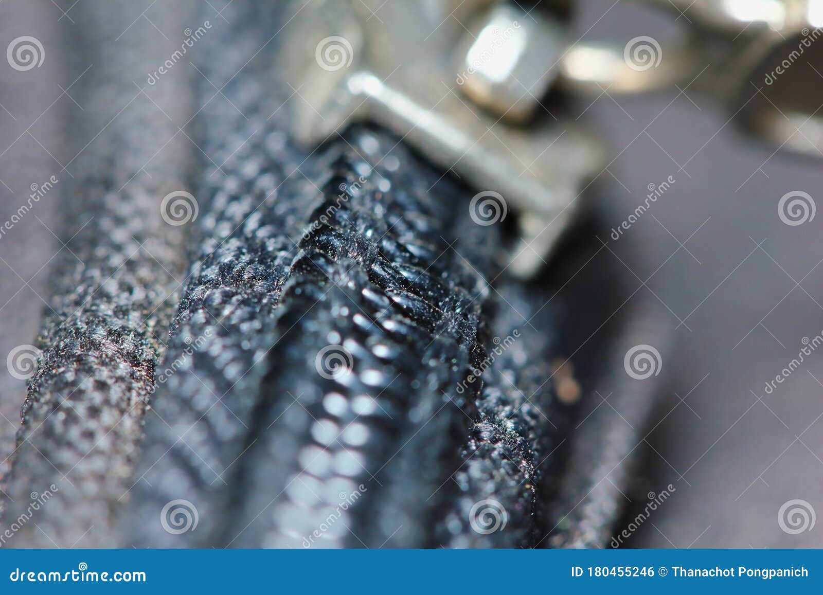 Cloth Texture and Zipper in Abstract Macro for Background Stock Photo ...