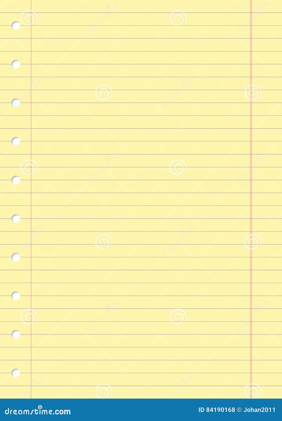 A4 Blad Van Lijndocument Met Gaten Stock Illustratie - Illustration of ...