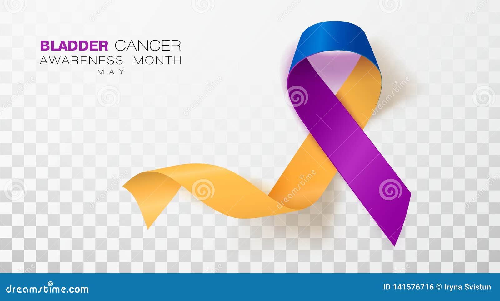 Bladder Cancer Awareness Month Marigold And Blue And Purple Color