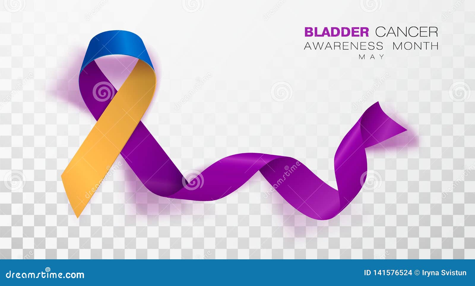 Bladder Cancer Awareness Month Marigold And Blue And Purple Color