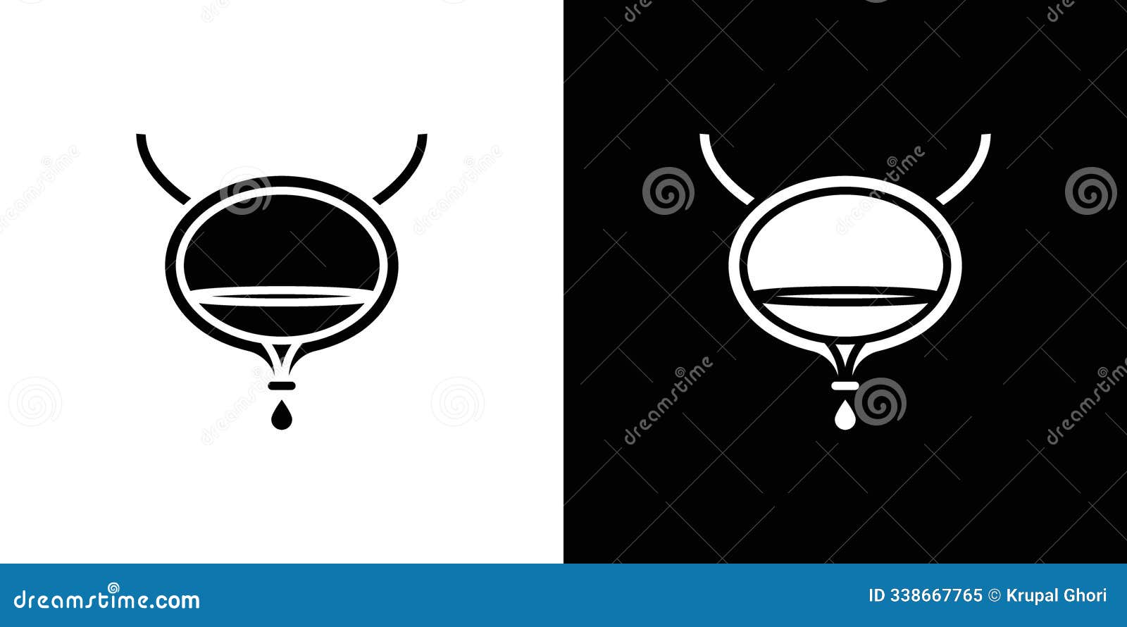 Bladder Flush Icon Black Line Art Vector Logo | CartoonDealer.com ...