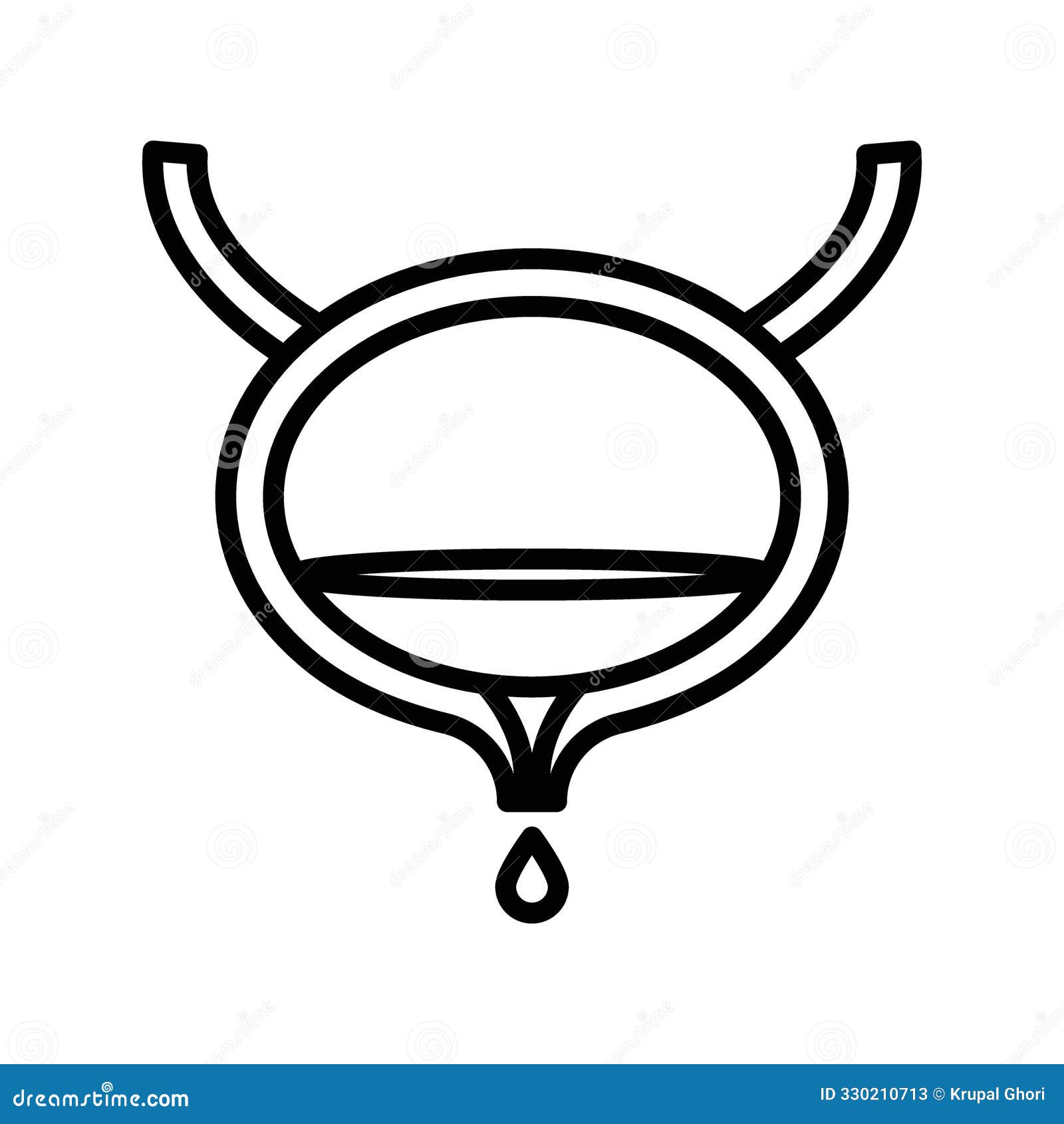 Bladder Flush Icon Black Line Art Vector Logo | CartoonDealer.com ...