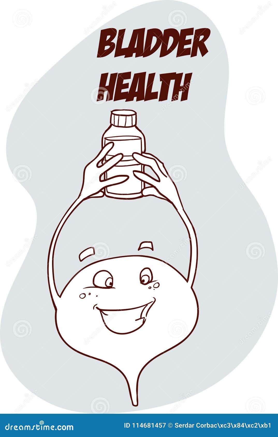Bladder Human Internal Organ Healthy Vs Unhealthy, Medical Anatomic ...