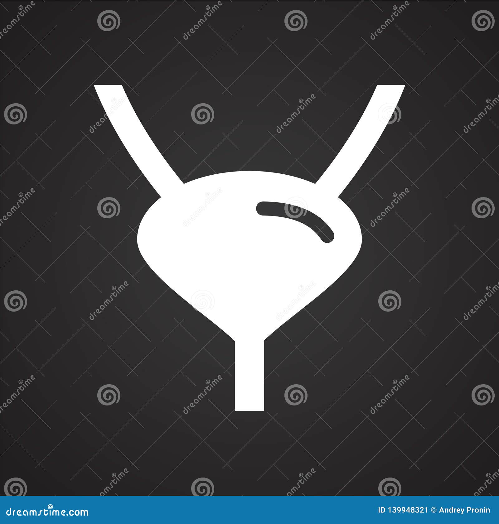 Bladder Icon on Black Background for Graphic and Web Design, Modern ...