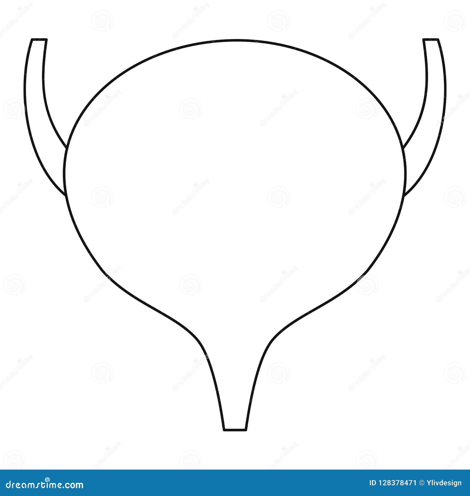 Bladder Icon, Outline Style Stock Illustration - Illustration of line ...