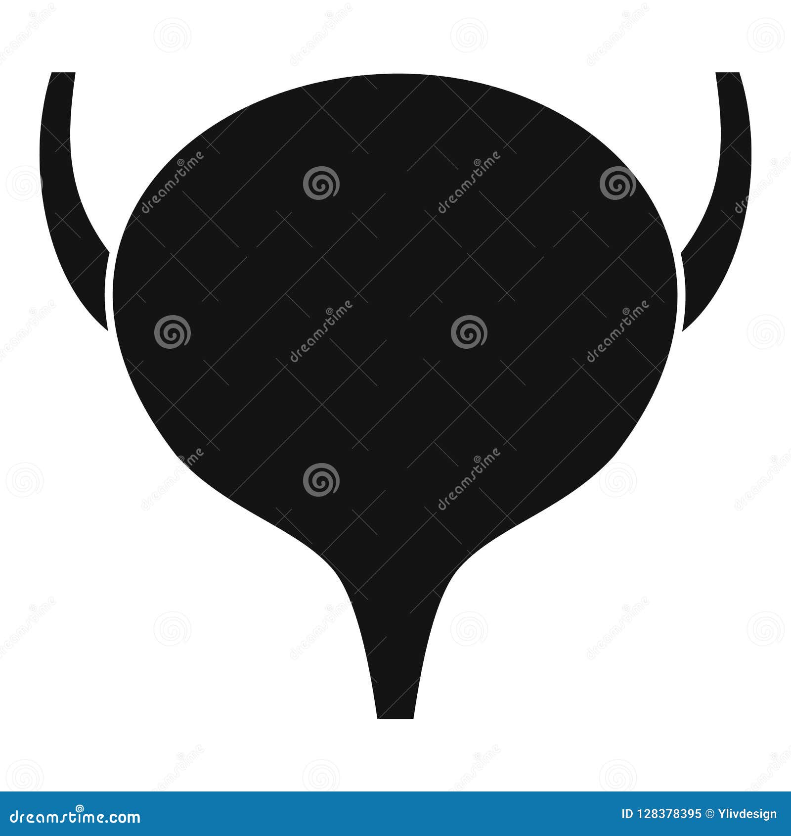 Bladder icon, simple style stock illustration. Illustration of system ...