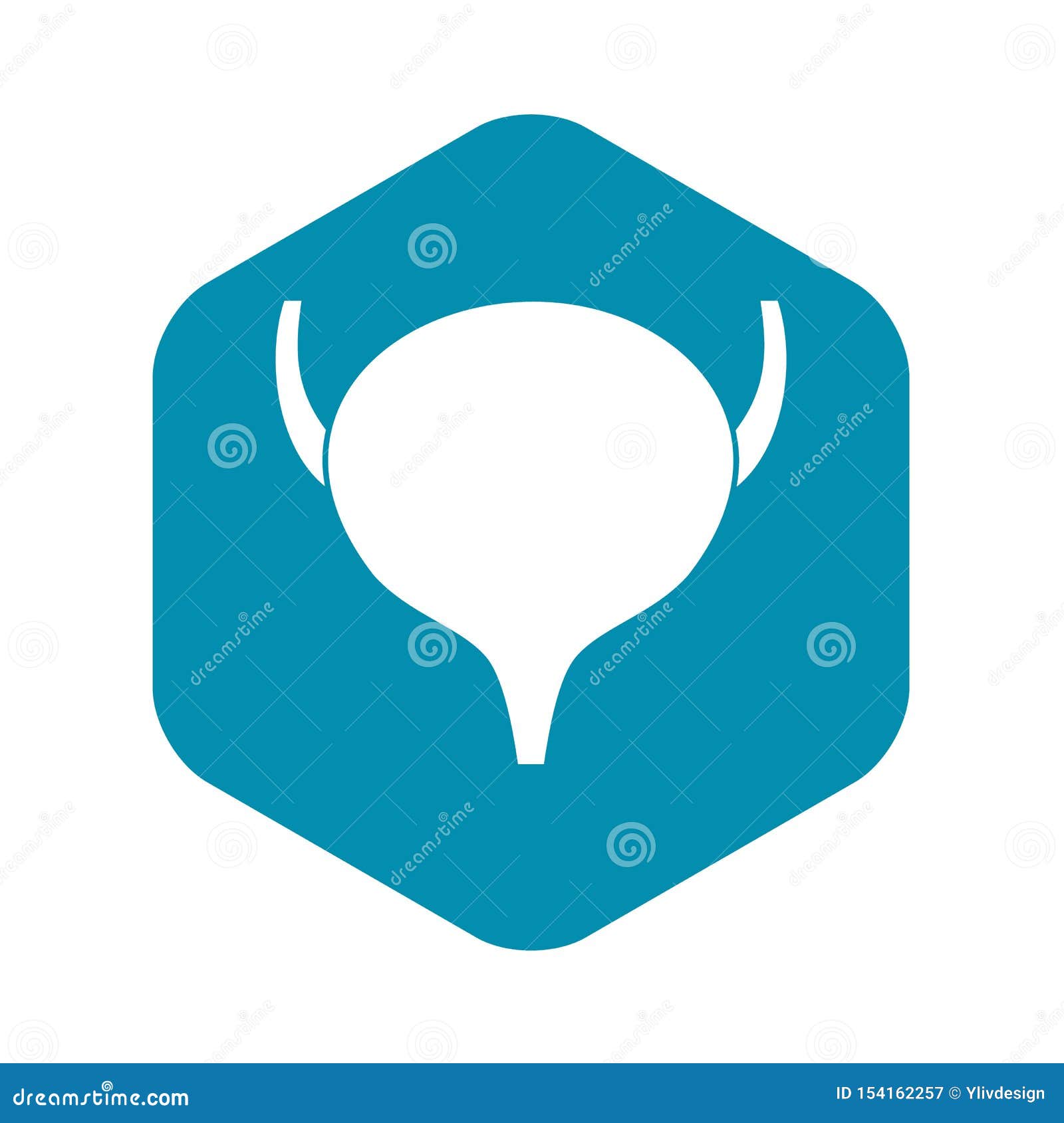 Bladder icon, simple style stock vector. Illustration of urine - 154162257