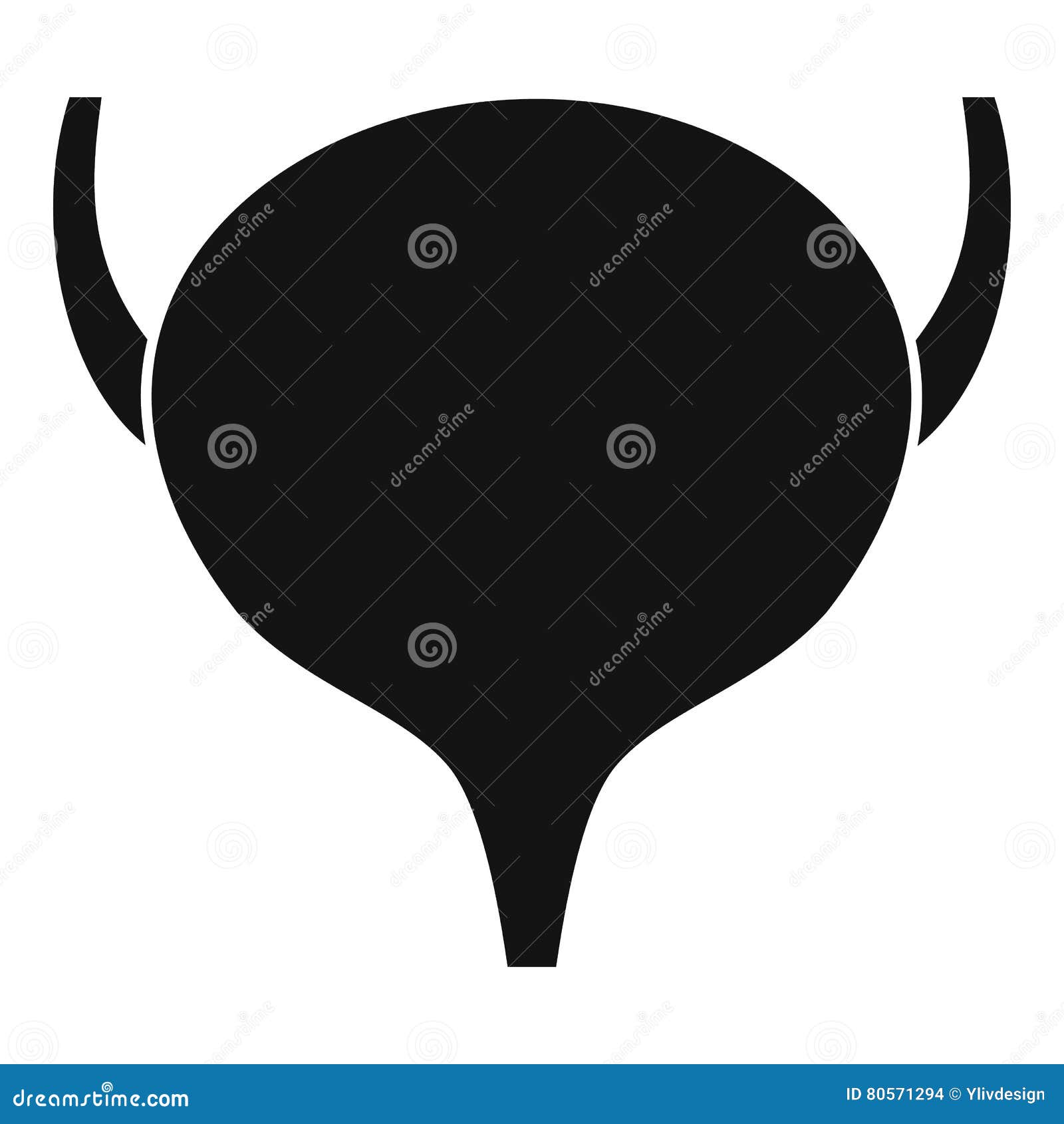 Bladder icon, simple style stock vector. Illustration of organ - 80571294