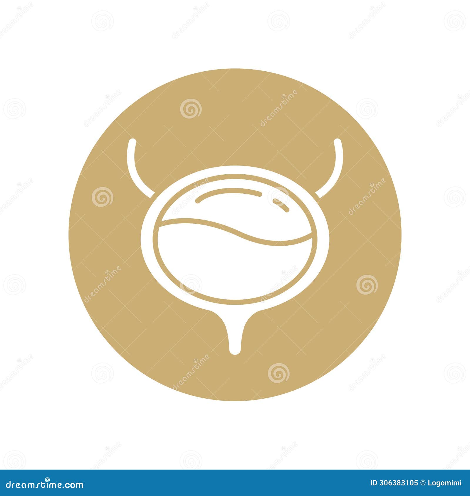 Bladder Icon Vector Illustration Design, Circle Shape Flat Icon Design ...
