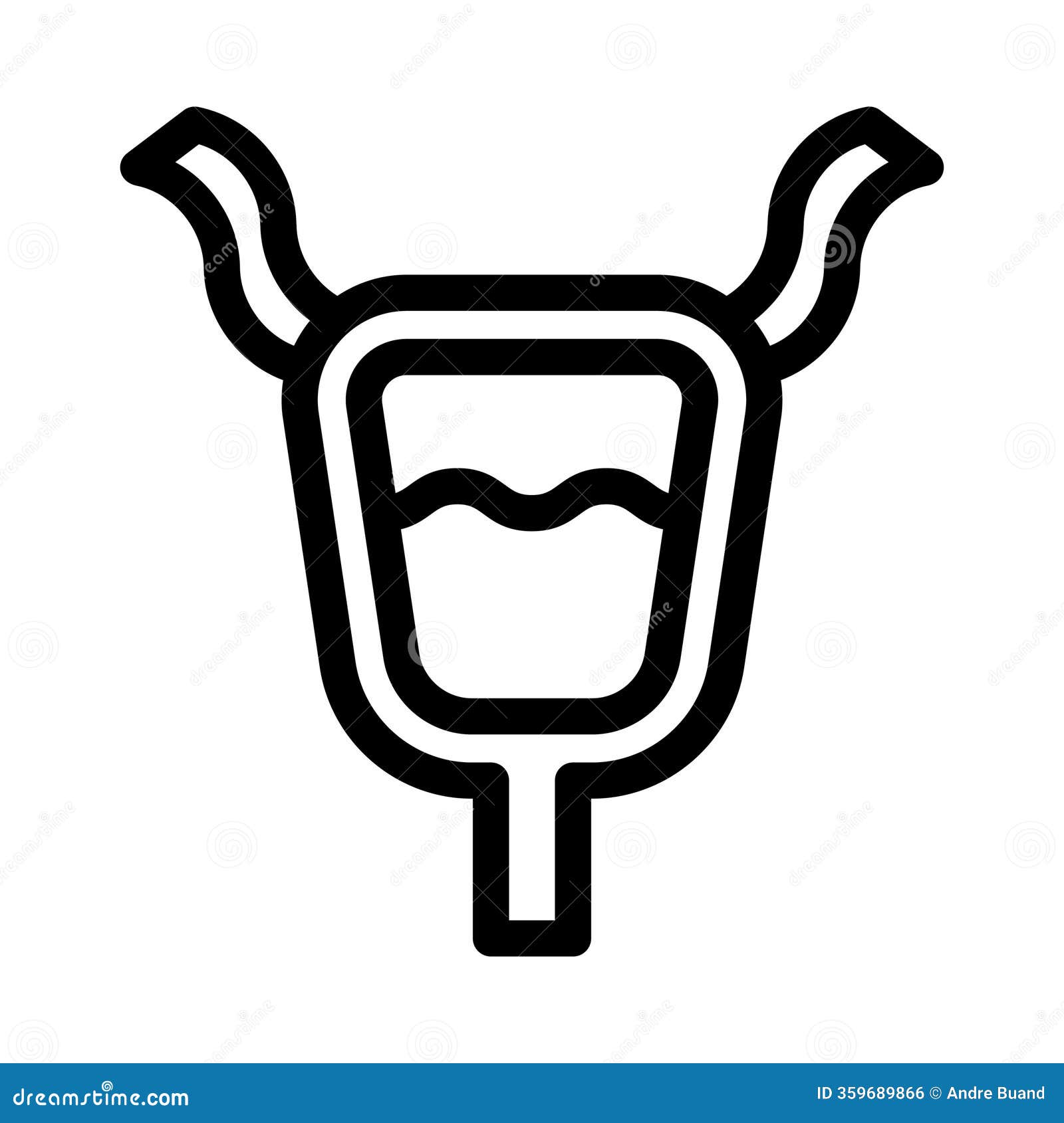 Bladder Line Icon Illustration Vector Graphic Stock Illustration ...