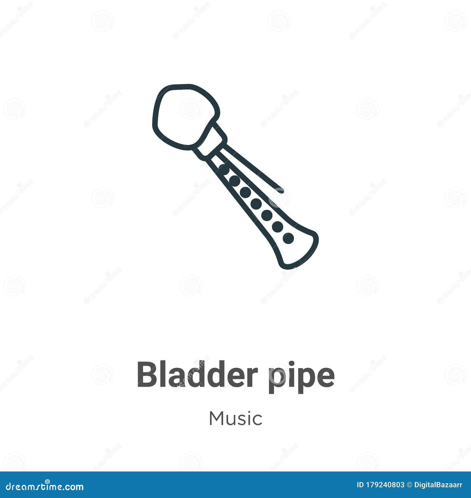 Bladder Pipe Outline Vector Icon. Thin Line Black Bladder Pipe Icon, Flat Vector Simple Element ...