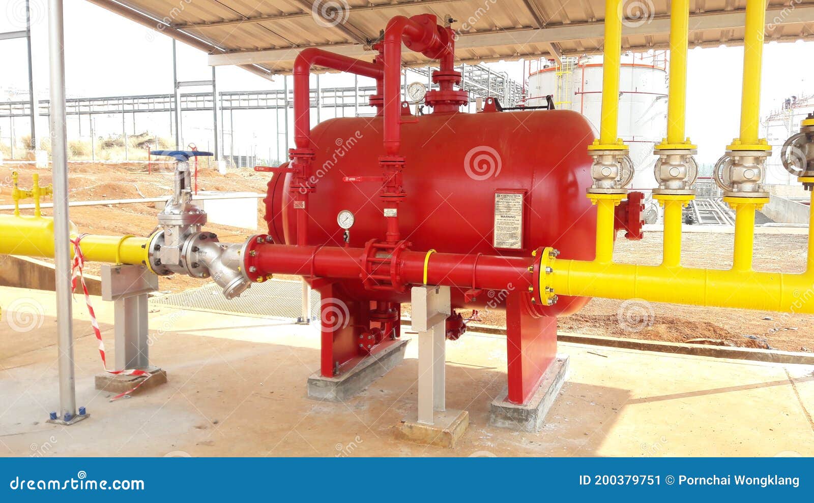 Bladder Tank of Fire Fighting Foam System, Industrial Plant. Stock ... Bladder Tank of Fire Fighting Foam System, Industrial Plant. Stock ...