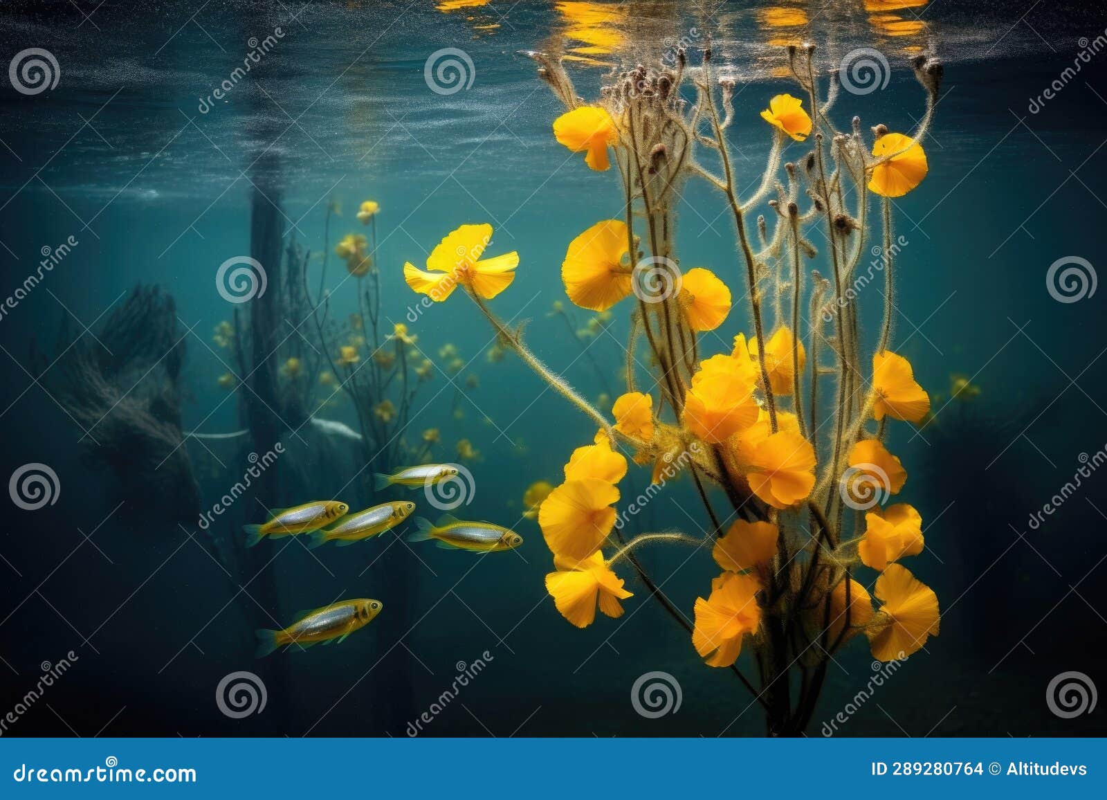 Bladderwort with Captured Insects Underwater Stock Photo - Image of ...