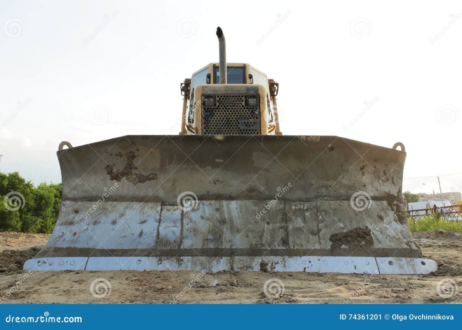 Blade in the Bulldozer and Ground Stock Image - Image of drive ...