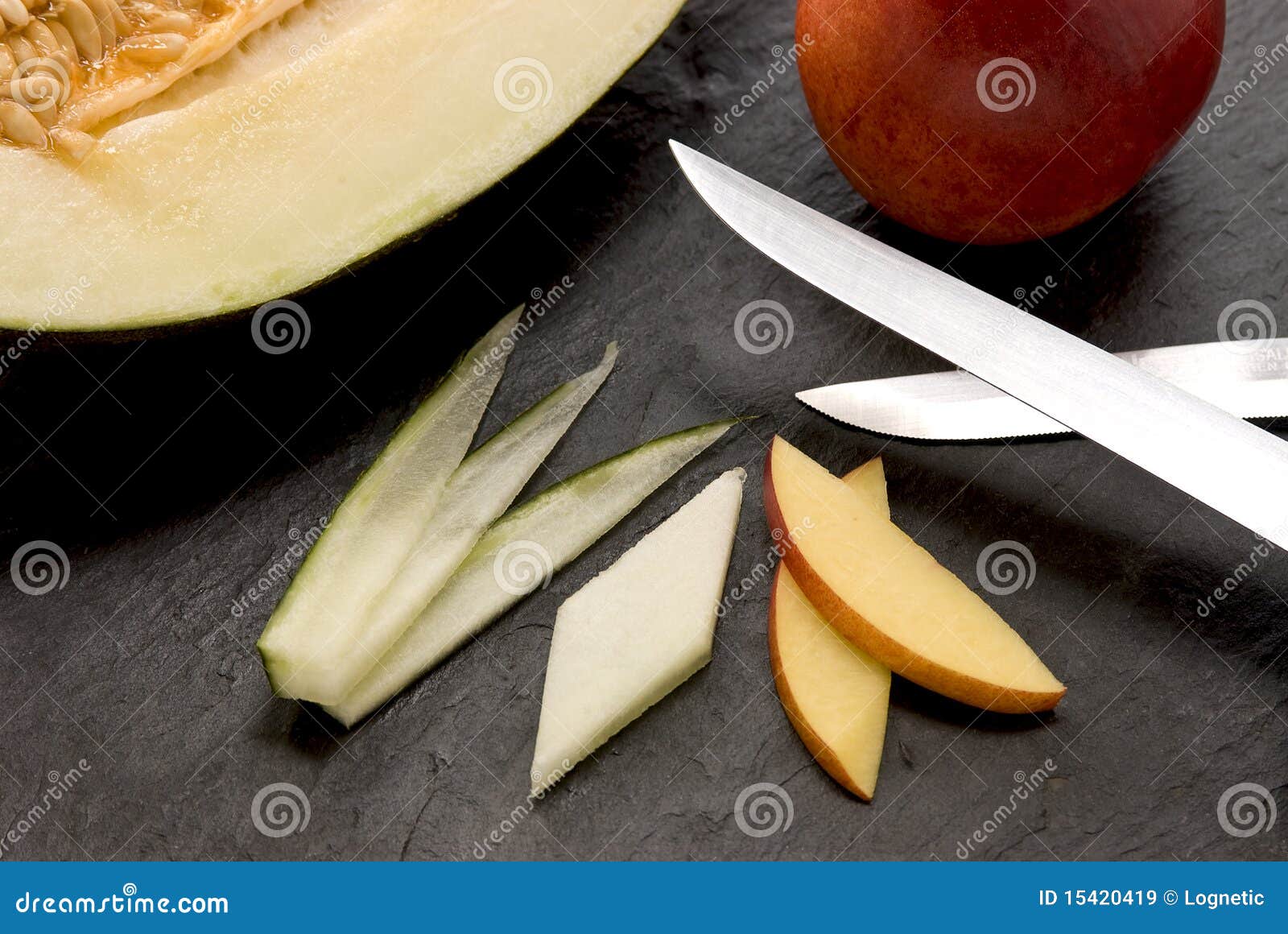 Blade with fruits stock image. Image of slice, food, tool - 15420419