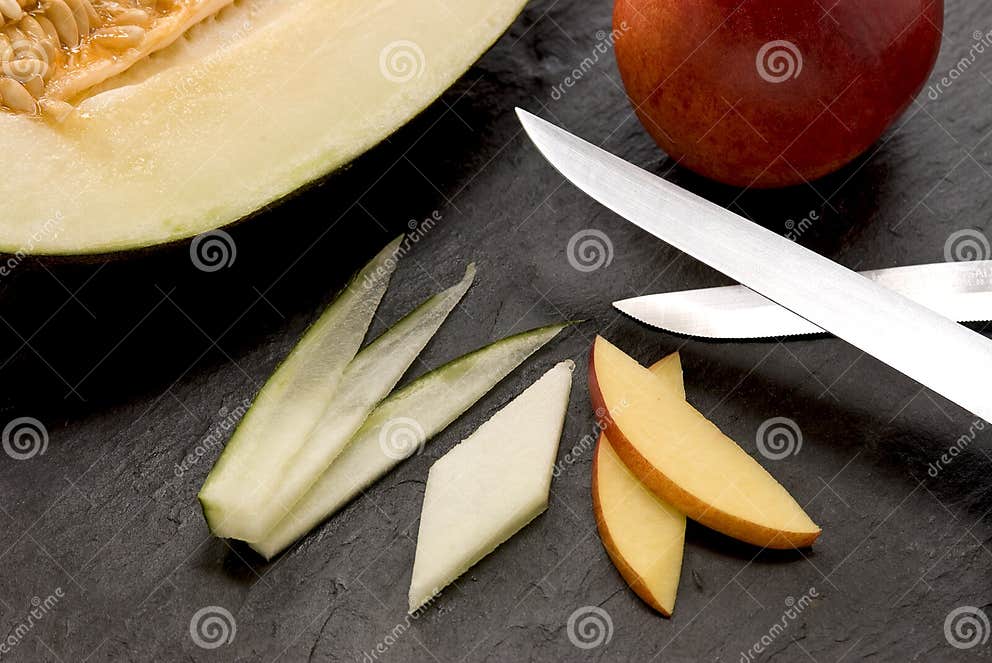 Blade with fruits stock image. Image of slice, food, tool - 15420419
