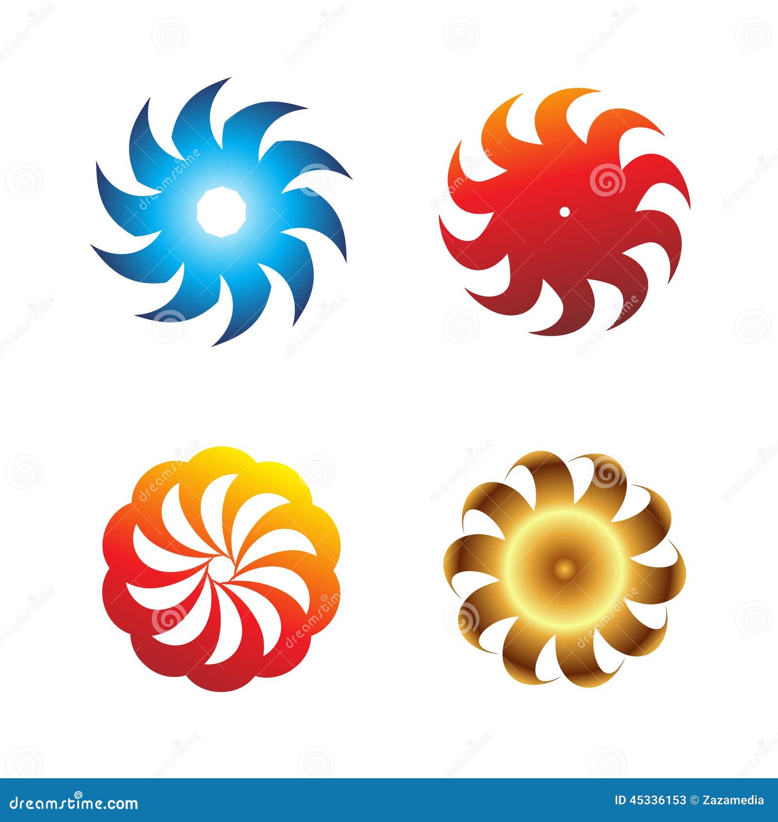 Blade Icon Set Circular Symbol Stock Illustration - Illustration of ...