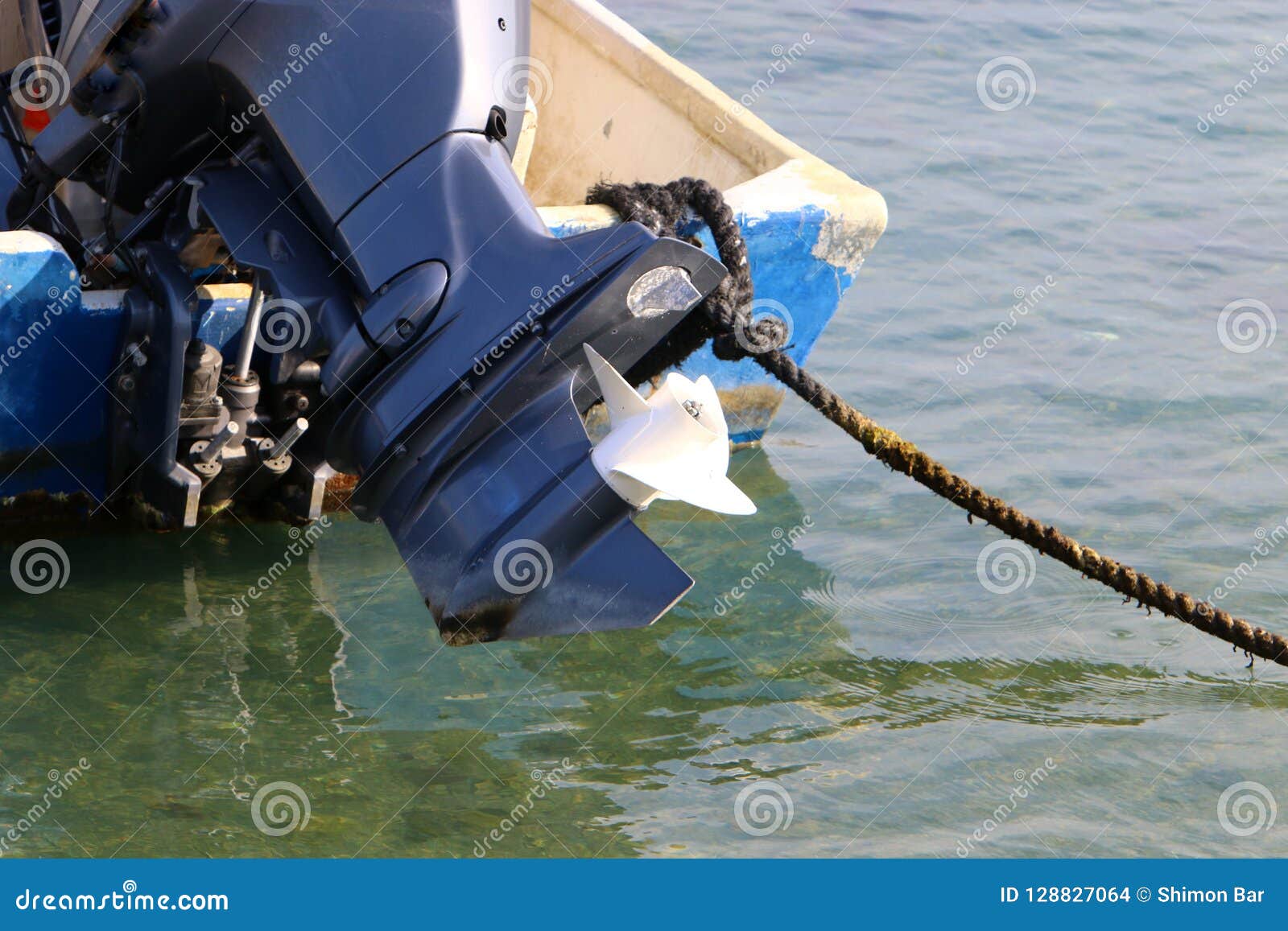 Propeller with a Motor on the Boat Stock Photo - Image of ship, harbor ...