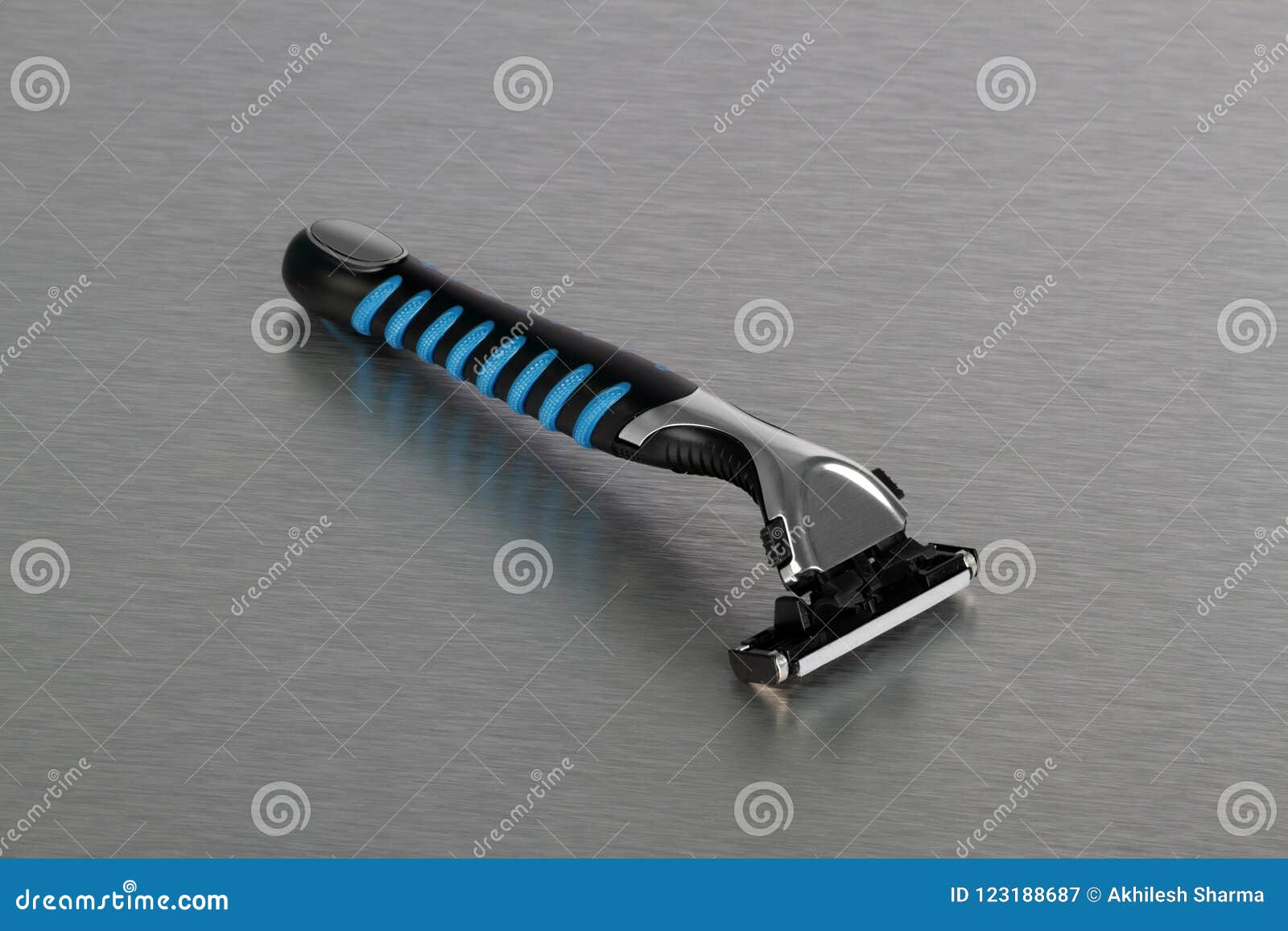Sharp Blade Razor on Brushed Steel Background Stock Image - Image of ...