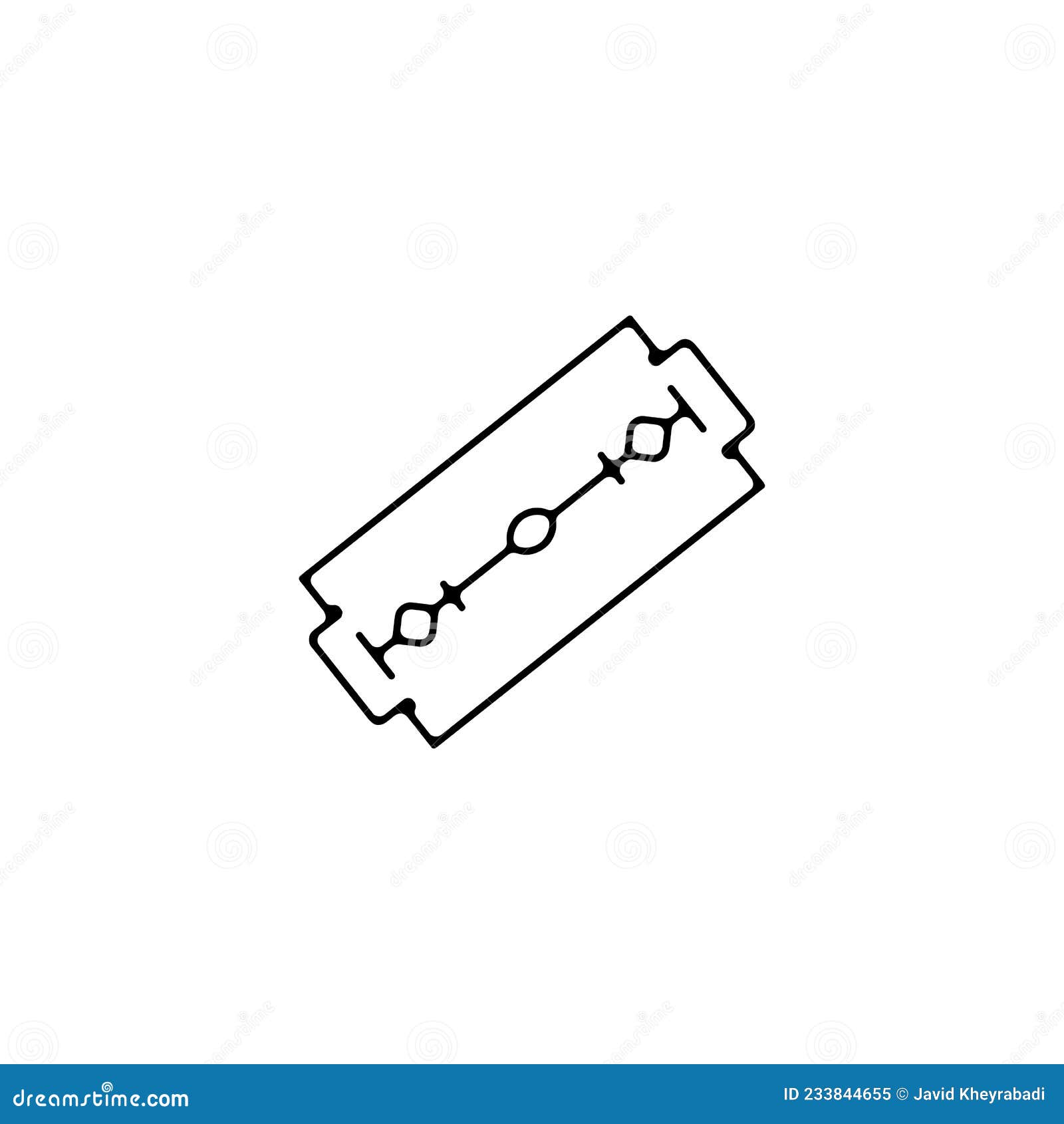 Razor Thin Line Icon. Shaving Razor Illustration Isolated On White ...