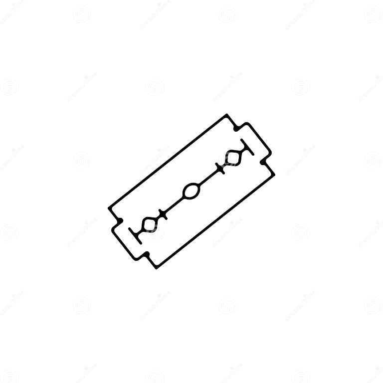 Blade Razor Thin Line Icon. Blade Razor Hand Drawn Thin Line Icon Stock ...