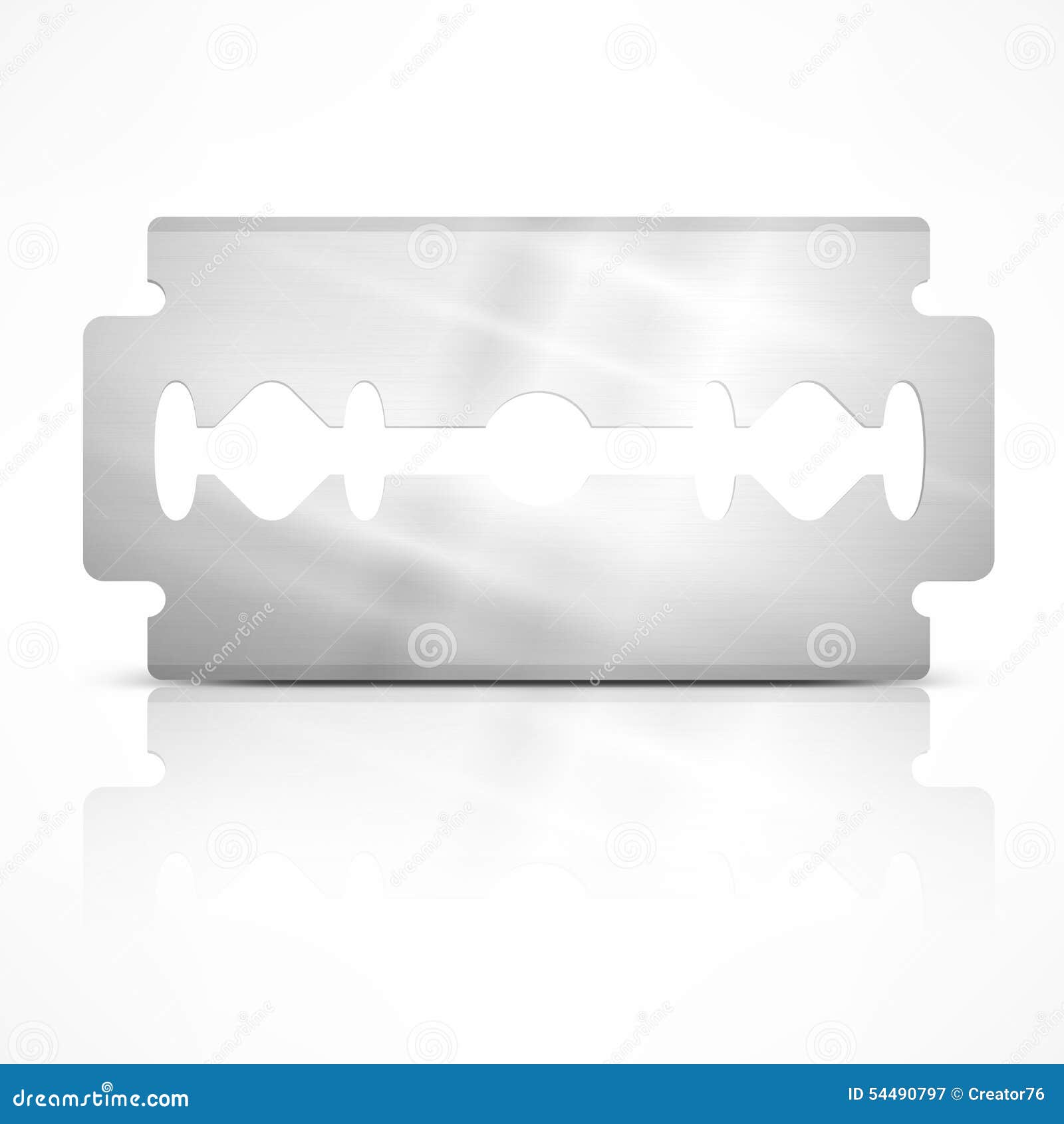 Blade razor on white stock vector. Illustration of objects - 54490797