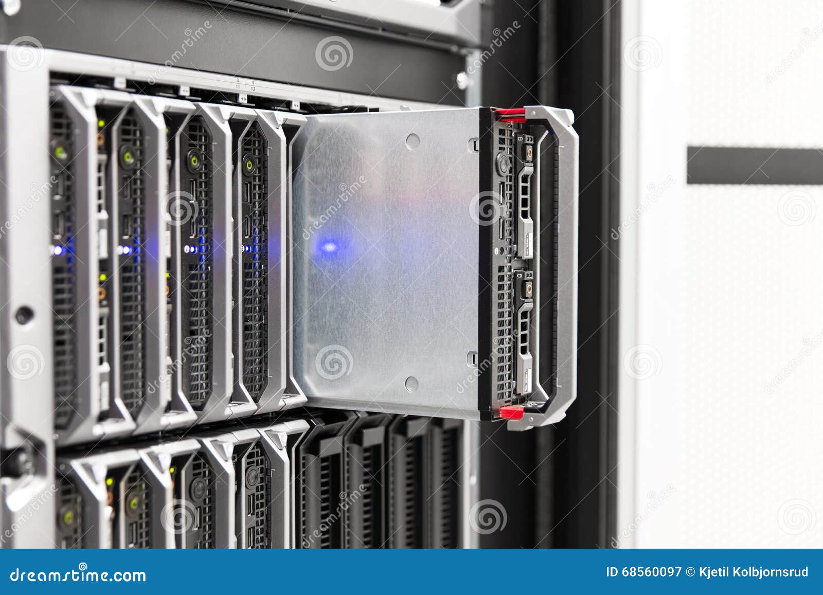 Blade Server Rack in Large Enterprise Datacenter Stock Image - Image of ...
