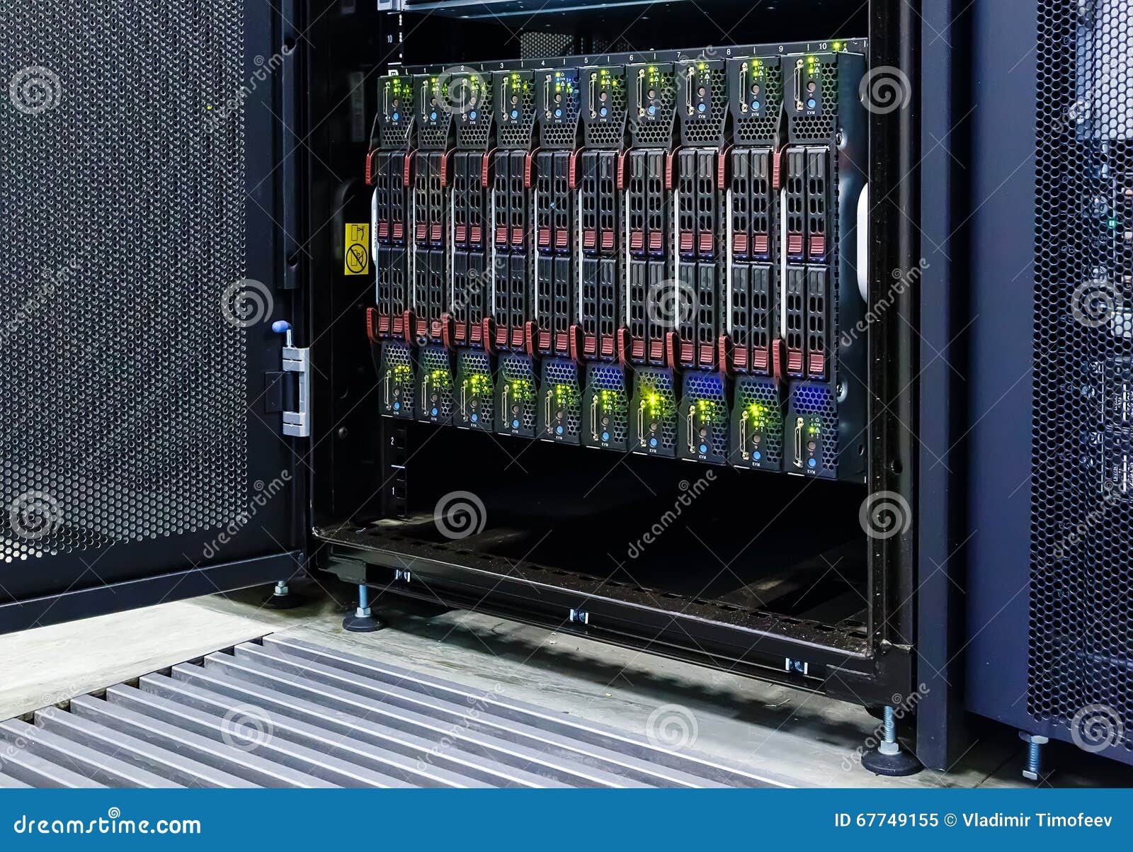 Blade Server Server Equipment Rack Data Center Closeup Stock Image ...