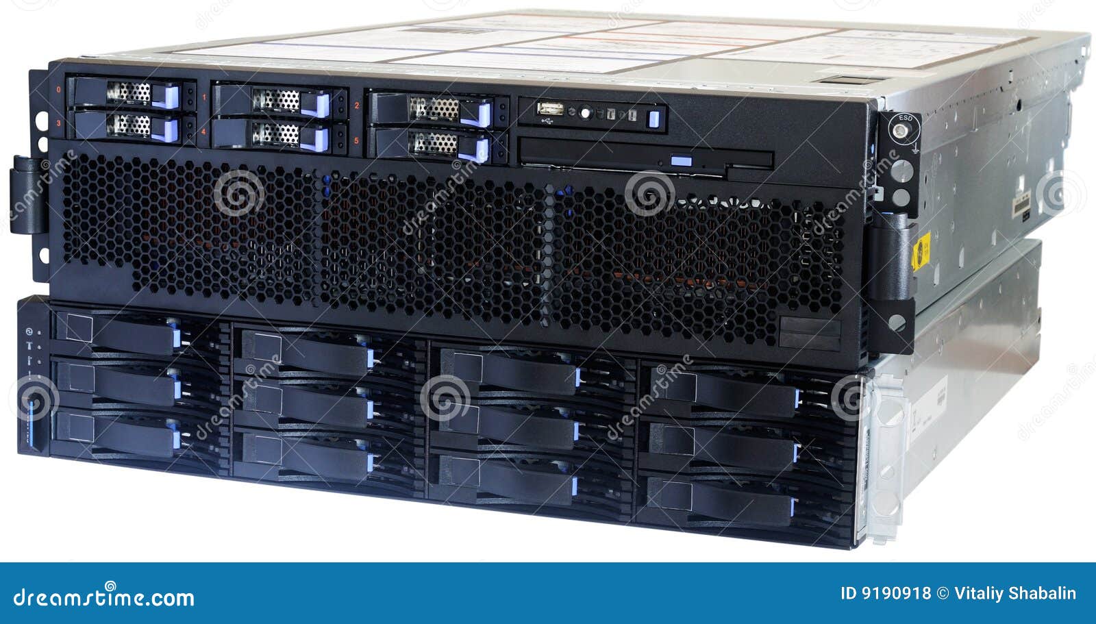 Blade Server and System Storage Stock Photo - Image of drive, blade ...