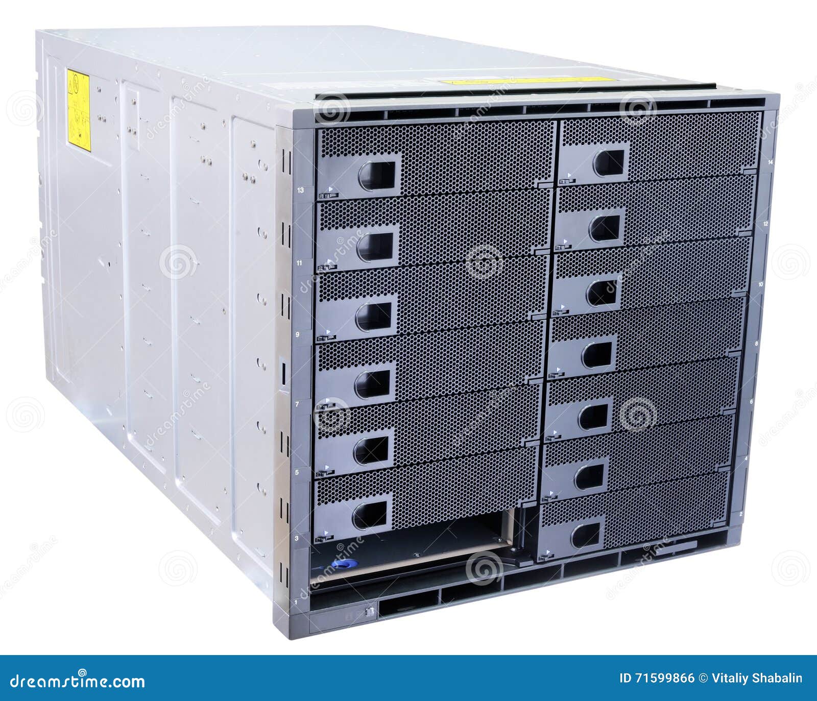 Blade Servers Isolated on White Stock Photo - Image of data, hard: 71599866