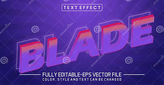 Blade Text Editable Style Effect Stock Illustration - Illustration of ...