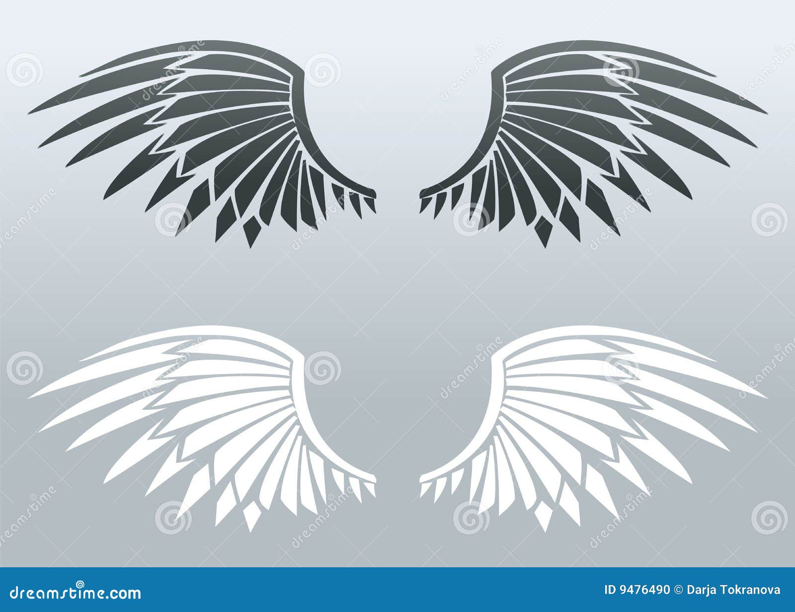 Blade wings stock vector. Illustration of gothic, design - 9476490