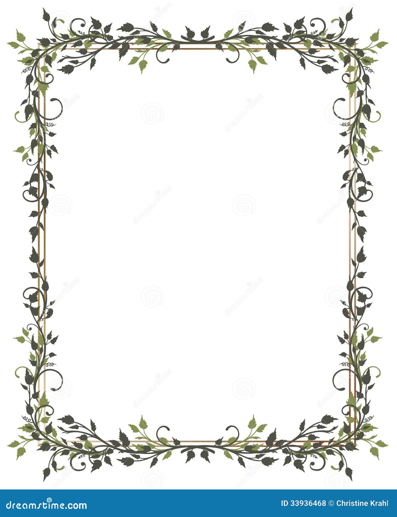 Bladeren, kader, de lente vector illustratie. Afbeelding bestaande uit ...