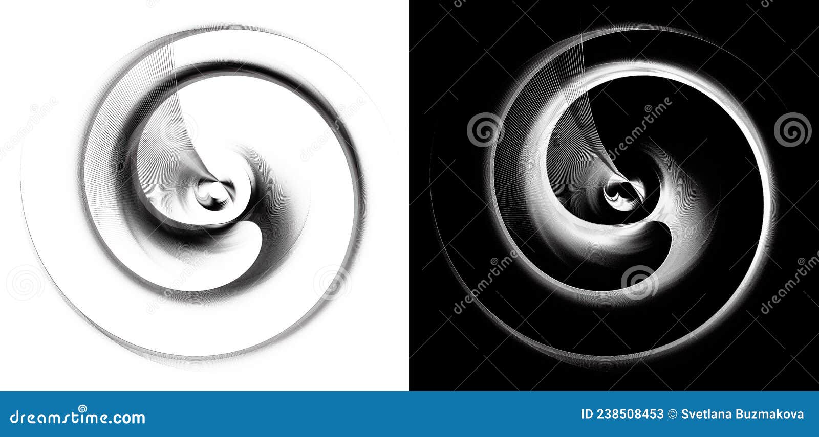 The Blades of an Abstract Propeller are Twisted in a Spiral. a Set of ...